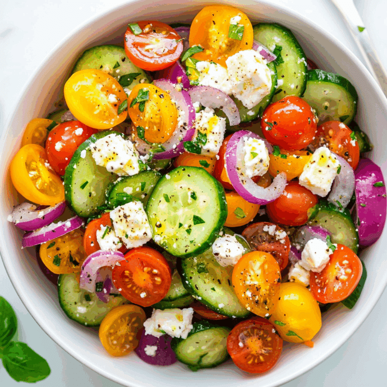 Mediterranean Cucumber Salad – Easy 20-Min Fresh Favorite