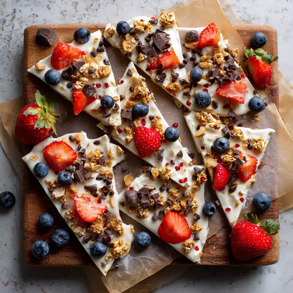 Easy Frozen Yogurt Bark with Berries –10 min No-Bake Recipe