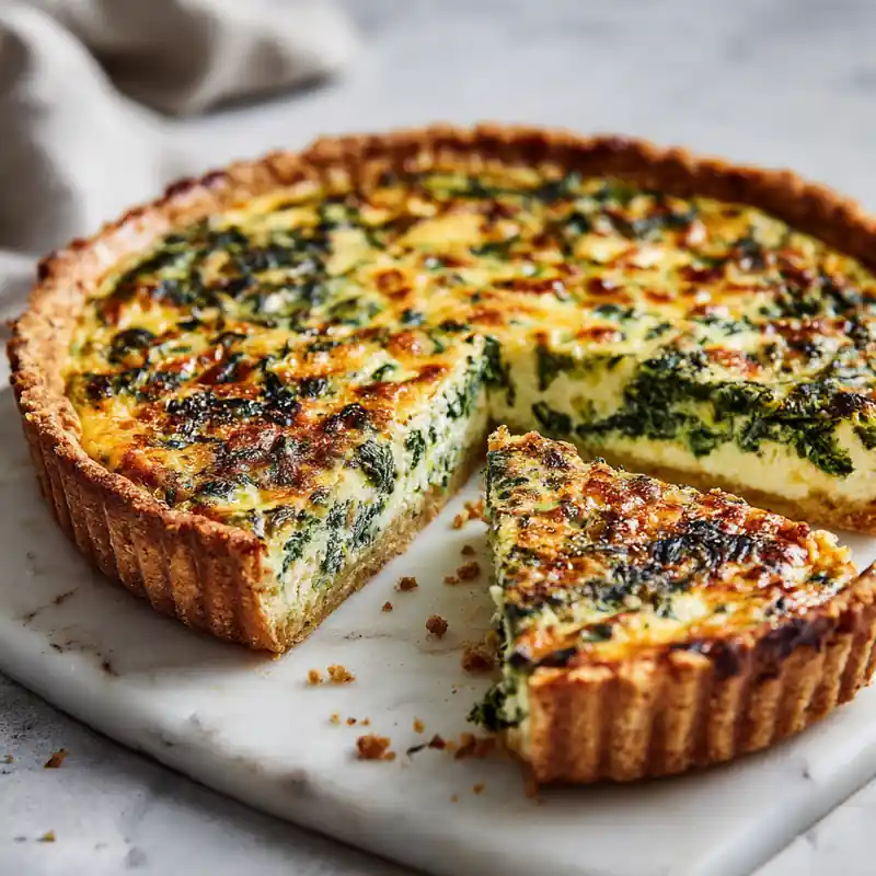 Creamy Ricotta and Spinach Quiche-Top1 Mediterranean Recipe